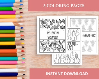Snowflake Puns Coloring Page Bundle - Etsy
