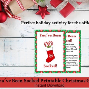 Youve Been Socked Christmas Game, Office Party Games, Christmas Game ...