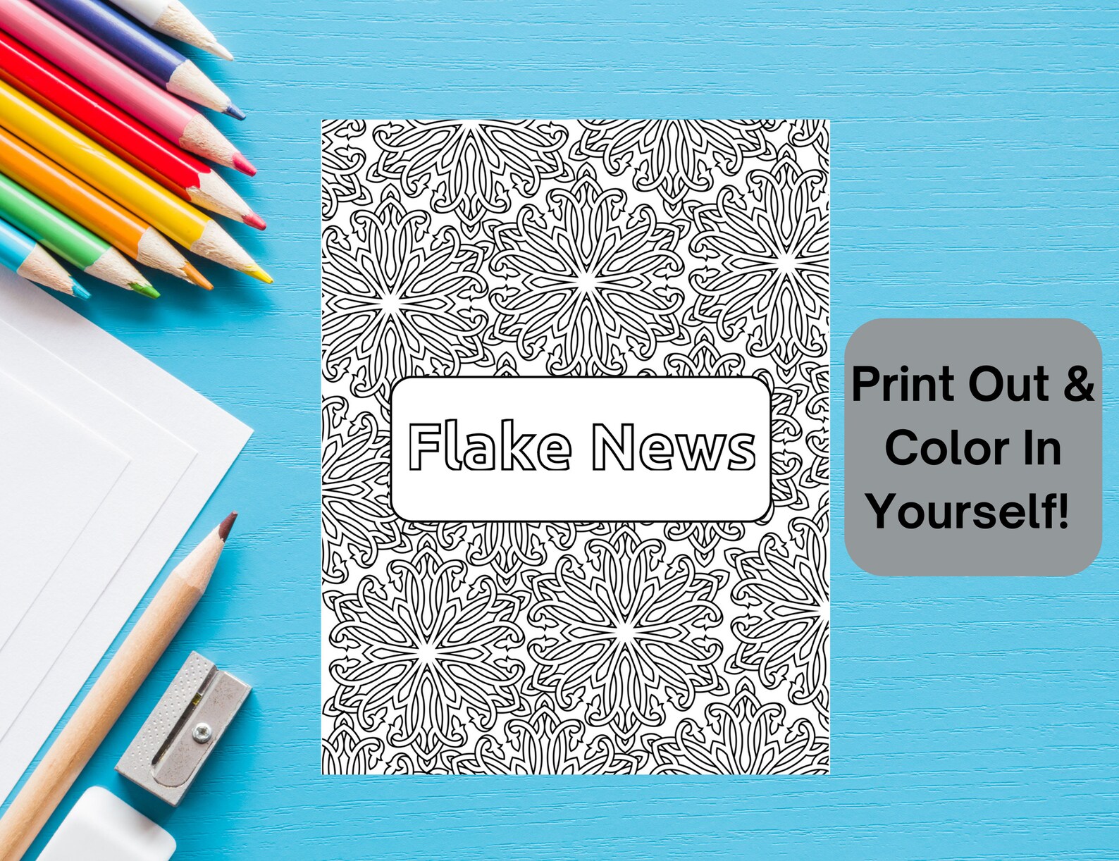 Snowflake Puns Coloring Page Bundle - Etsy