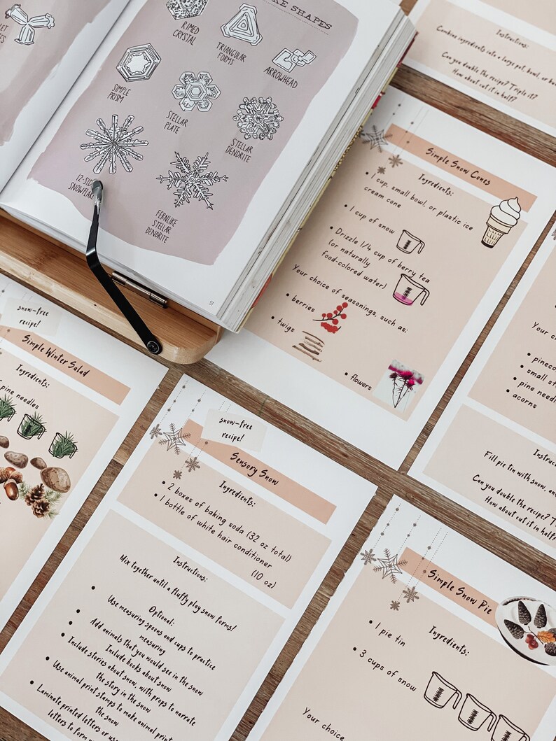 Snow Kitchen Recipes + Snowy Words - Etsy