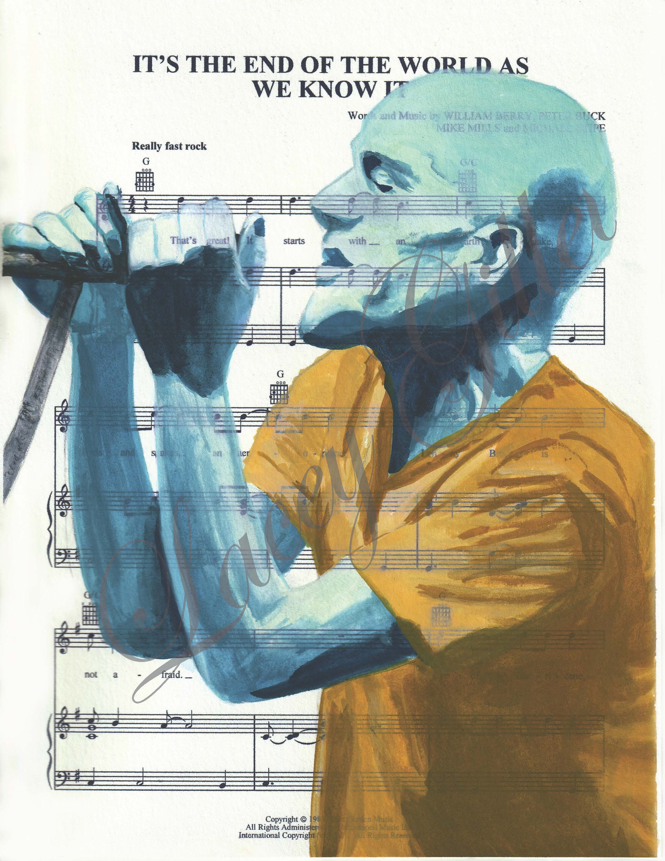 Michael Stipe - R.E.M. - It's the End of the World as We Know It - Hand ...