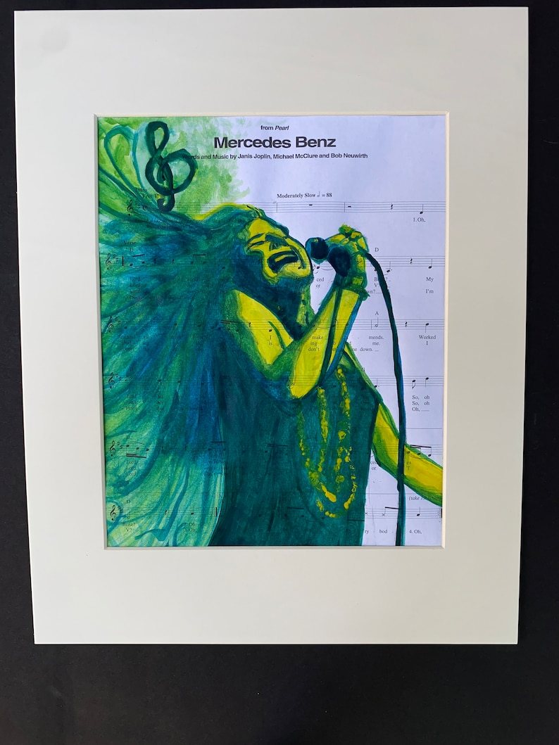 Janis Joplin - Mercedes Benz - Hand Signed Watercolor Print - Etsy