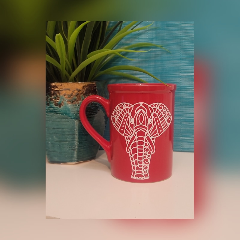 Tribal Elephant Mug - Etsy