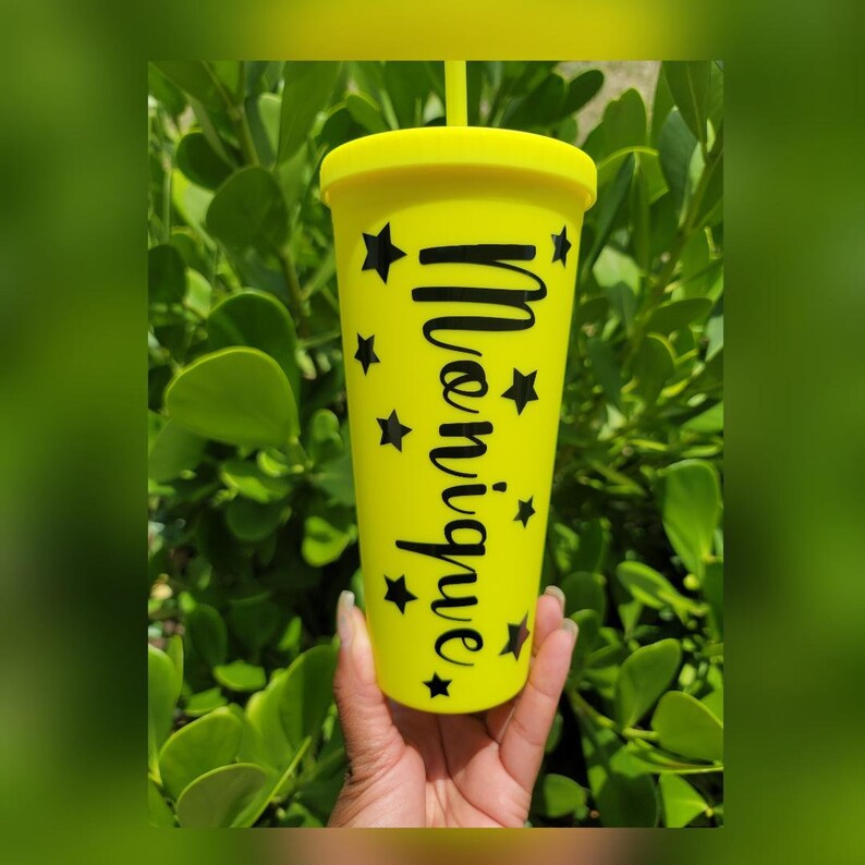 Matte Cup With Straw Personalize Matte Cup 24oz Reusable - Etsy