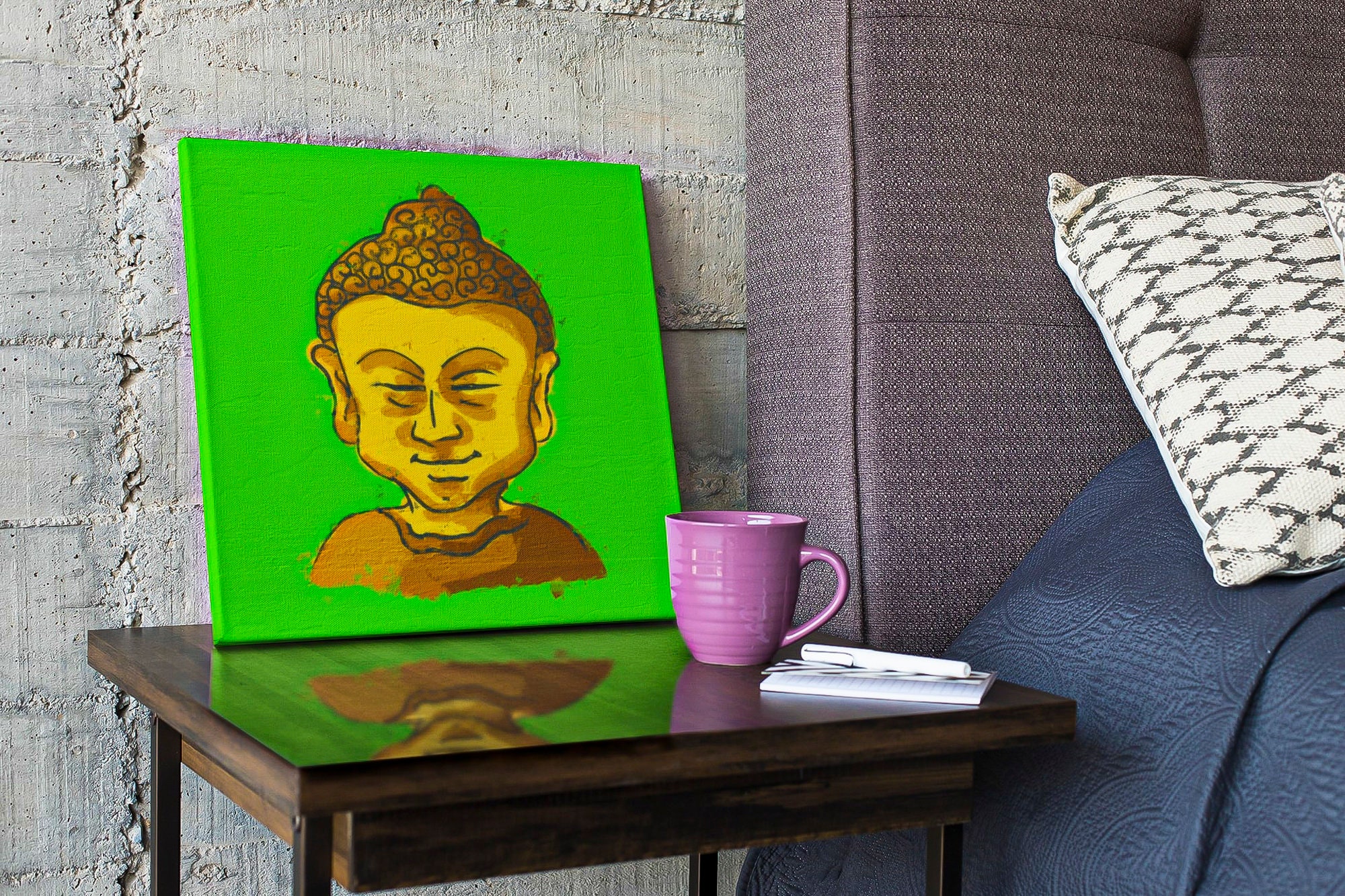 Pop Art Buddha Head Buddha Painting Buddha Statue Buddha Home Decor Oil ...