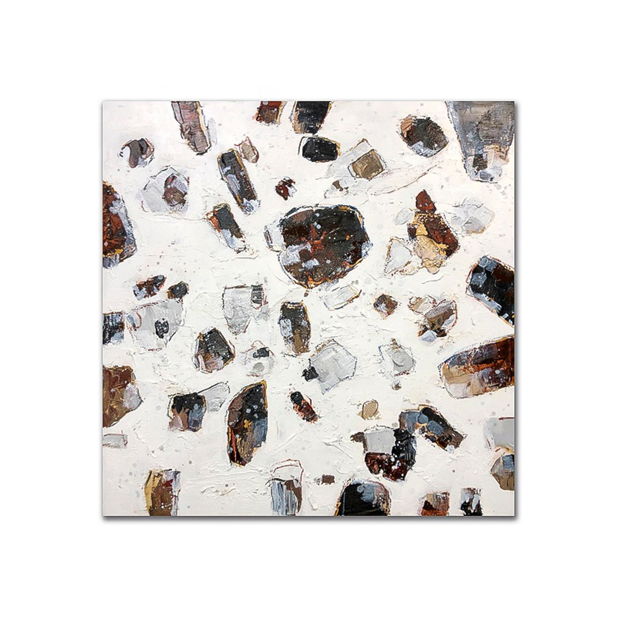 Abstract Rock Painting Ideas Palette Knife Heavy Textured Square Huge ...