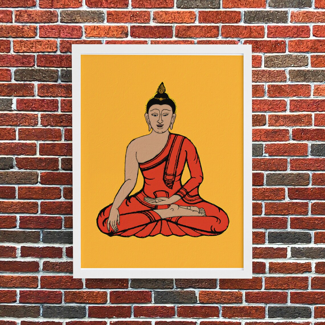 Pop Art Line Art Buddha Painting Buddha Statue Buddha Home - Etsy