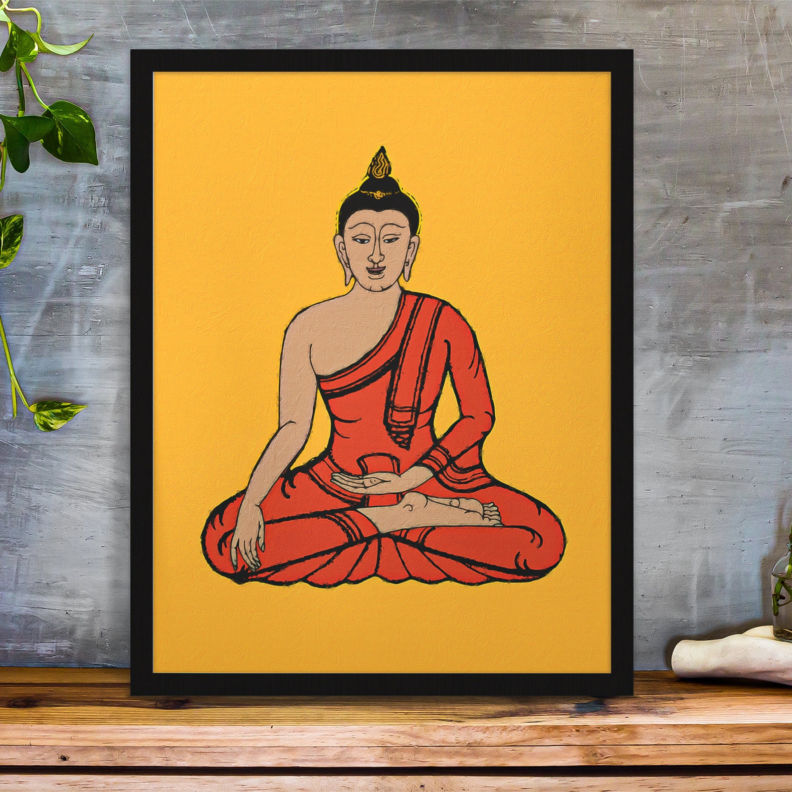 Pop Art Line Art Buddha Painting Buddha Statue Buddha Home - Etsy
