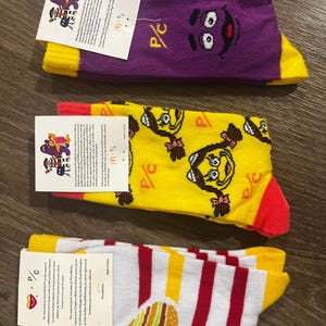 Mcdonalds X Peace Collective Canada Exclusive Adult Socks X 3. Big Mac ...