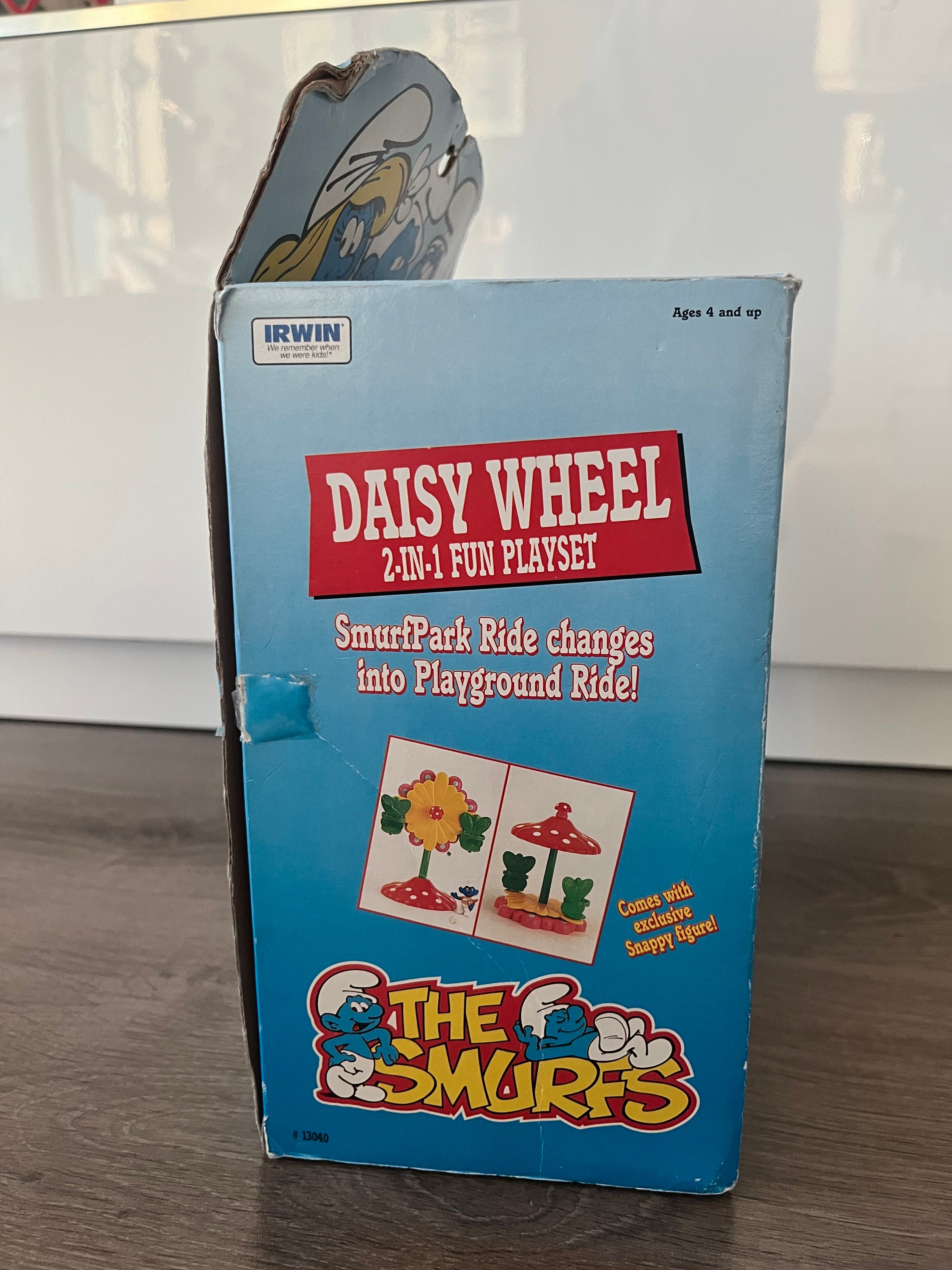 Vintage 1996 the Smurfs Daisy Wheel Ride Play Set W/ Snappy Figure. New ...