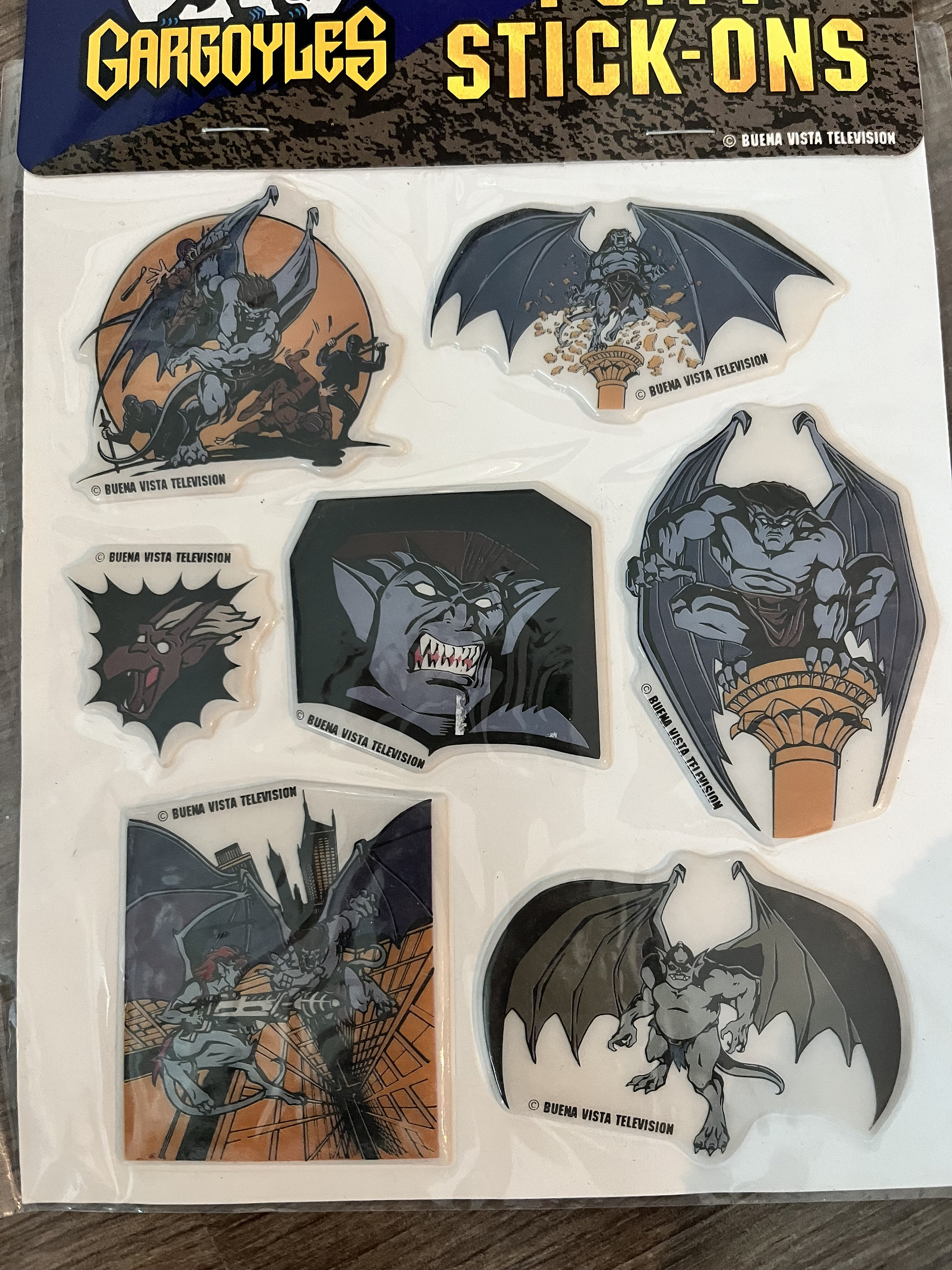 Vintage Imperial Gargoyles Puffy Stickers Buena Vista Television 2 Pack ...