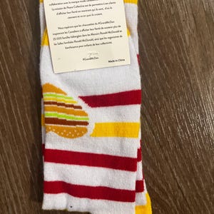 Mcdonalds X Peace Collective Canada Exclusive Adult Socks X 3. Big Mac ...