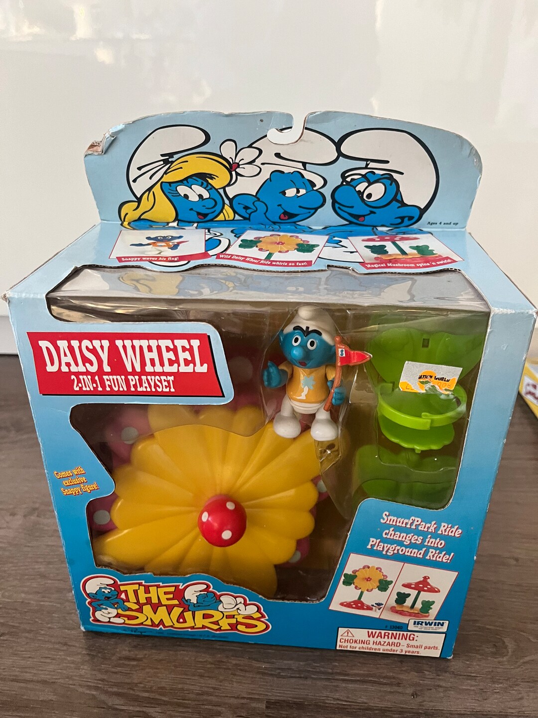 Vintage 1996 the Smurfs Daisy Wheel Ride Play Set W/ Snappy Figure. New ...