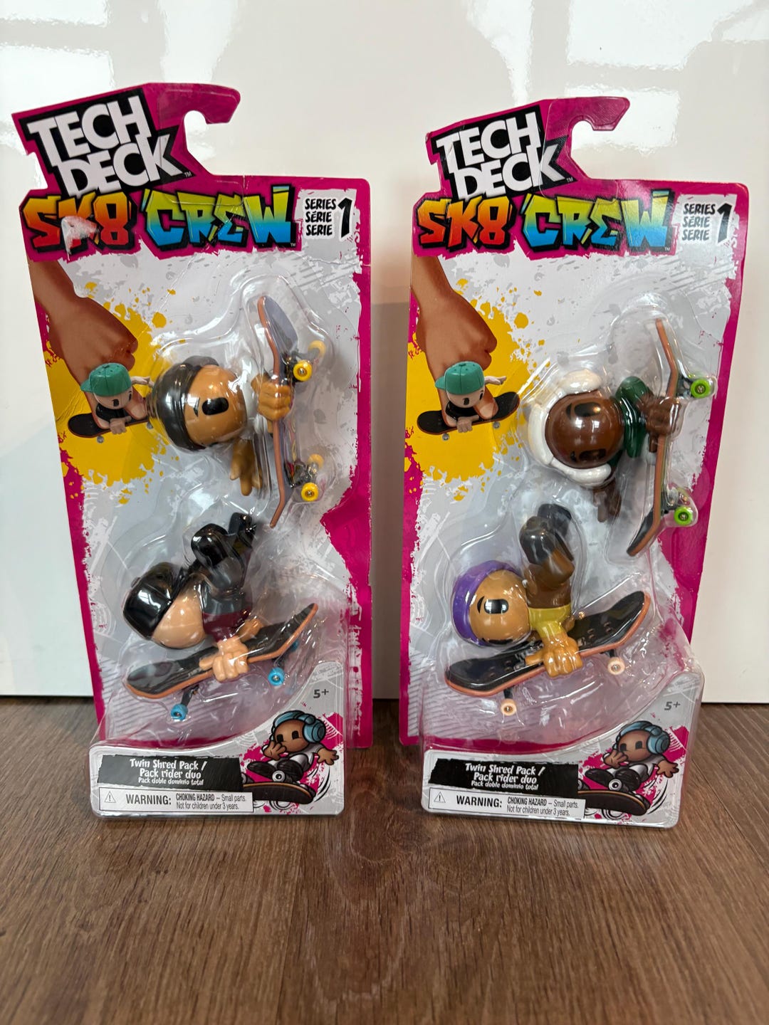 2 X Tech Deck Sk8 Crew Series 1 - Twin Shred Pack/pack Rider Duo ...