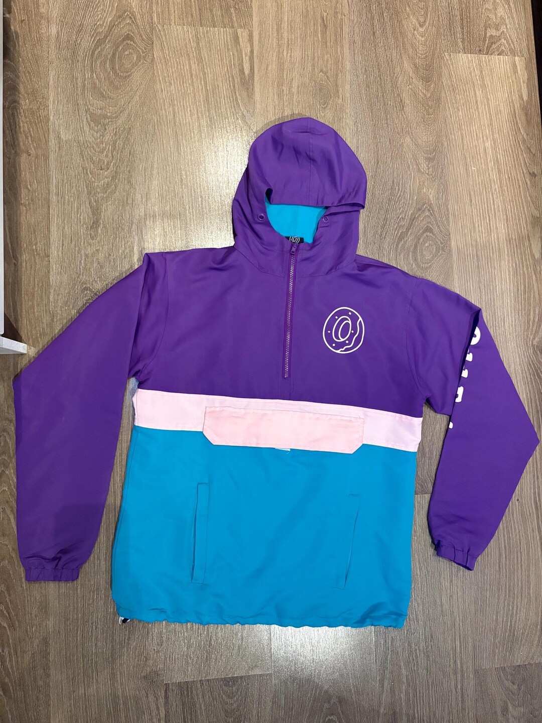 Odd Future Purple Blue Doughnut Pullover Windbraker Hoodie Small - FREE ...