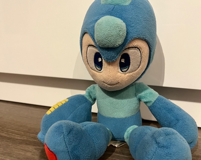 Rare Mega Man Capcom Sanei 11" Plush Stuffed Toy San Ei All Star ...