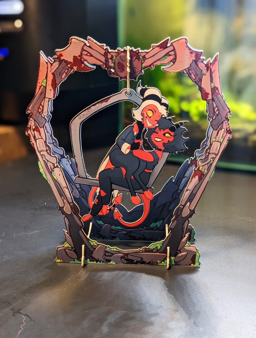 Moxxie & Millie - Helluva Boss Paper Craft Standee - Etsy