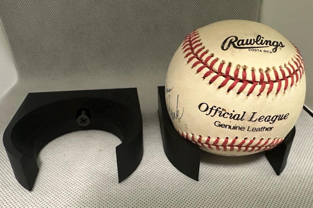 Baseball Display Stand: Wall Mount for Autographed Baseballs - Etsy