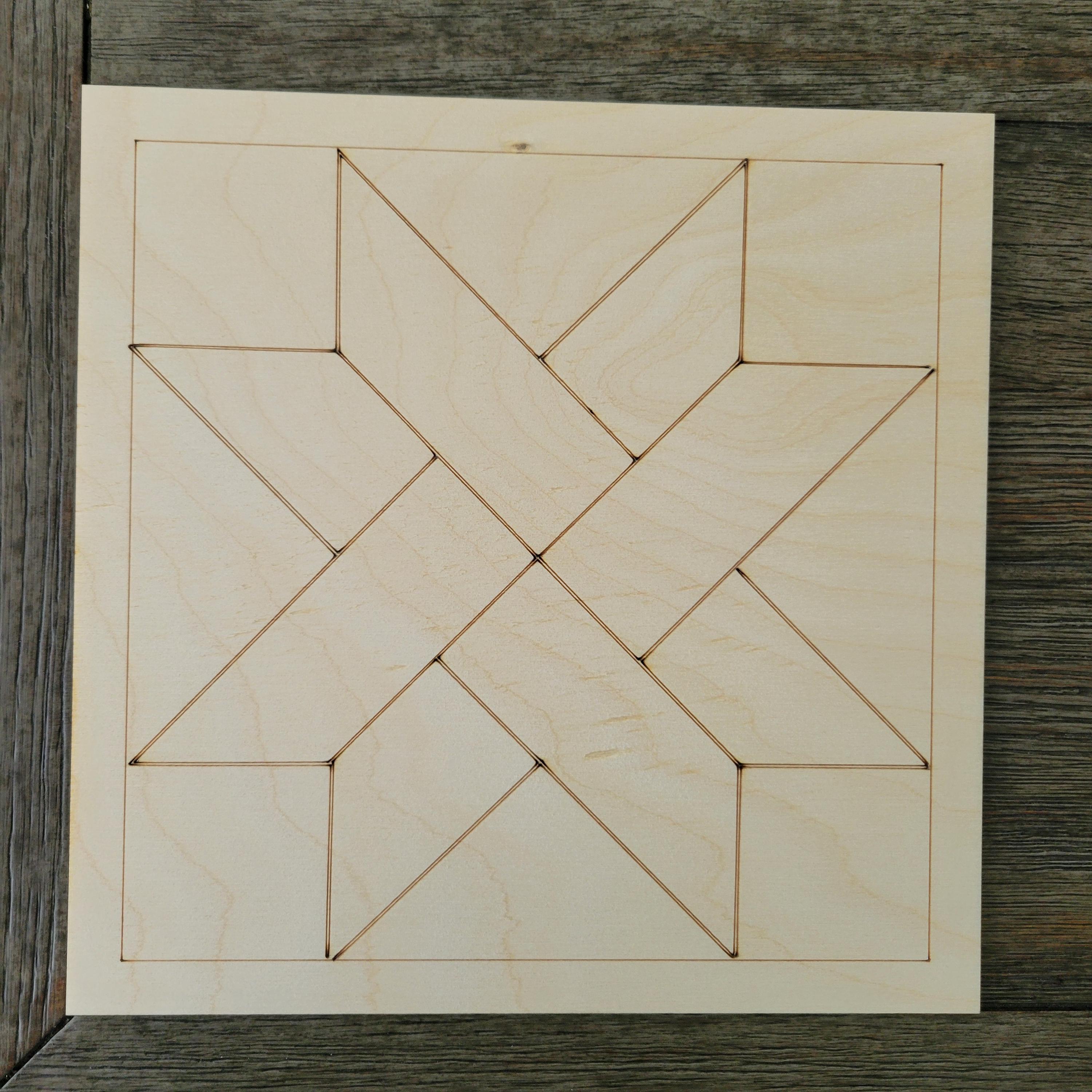 Wooden Barn Quilt Squares, Mosaic Squares, Coloring Squares, DIY ...