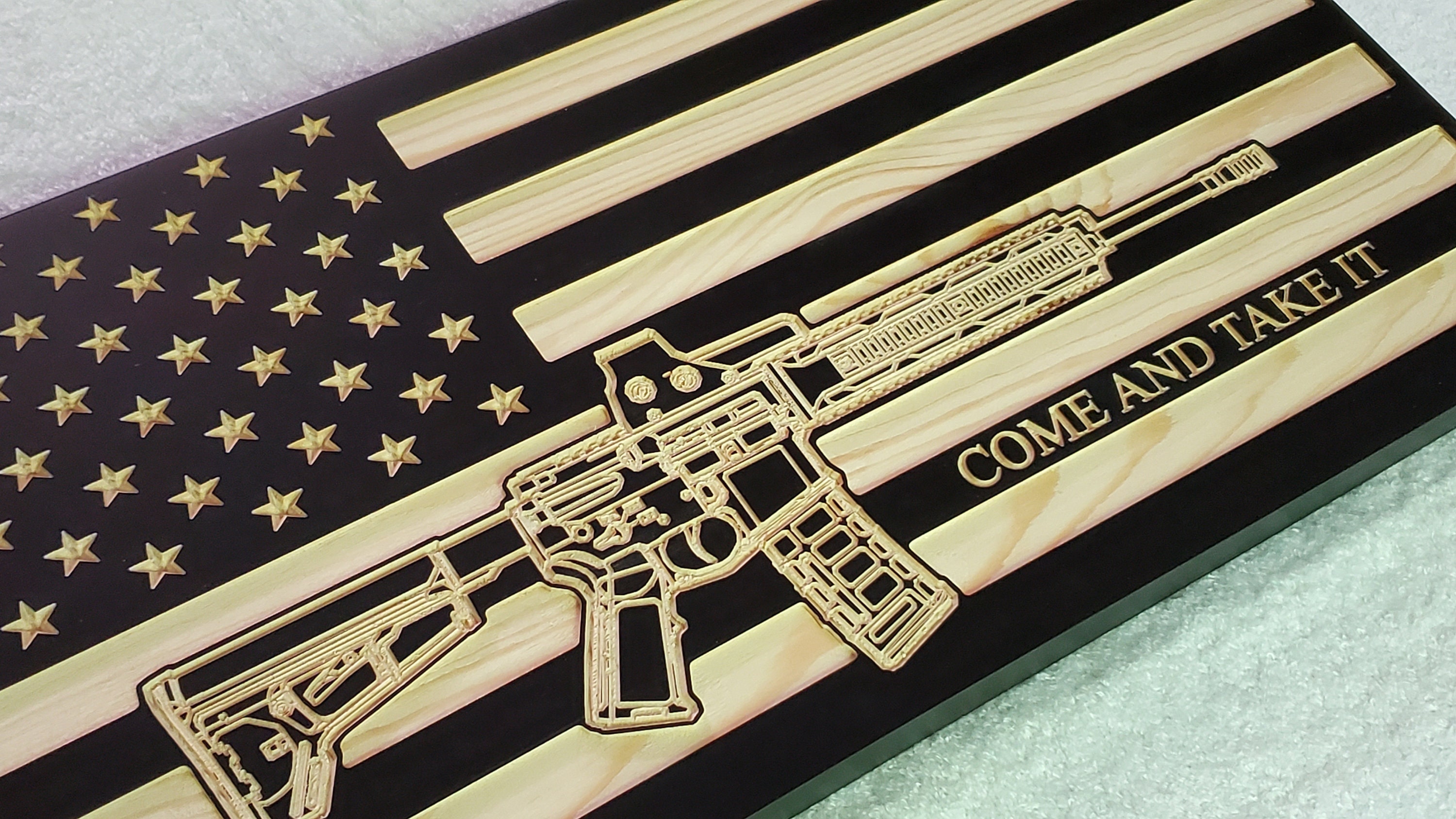 Come Take It AR Flag, Wooden Flag Sign, CNC Sign - Etsy