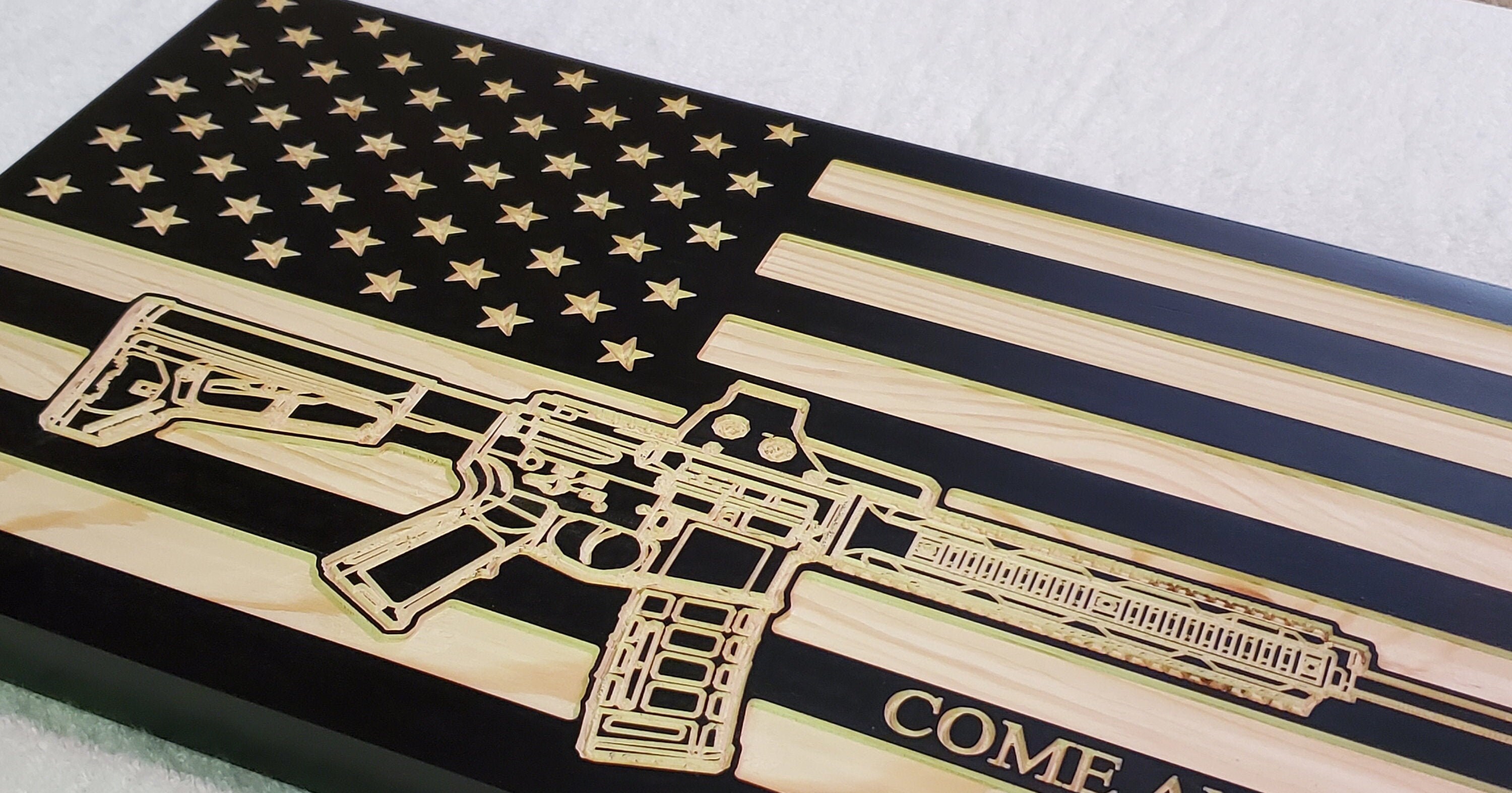 Come Take It AR Flag, Wooden Flag Sign, CNC Sign - Etsy