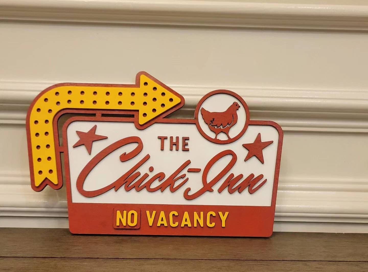 Chick-inn Sign, Wooden Chicken Sign, No Vacancy, Chicken Coop Sign, Hen ...