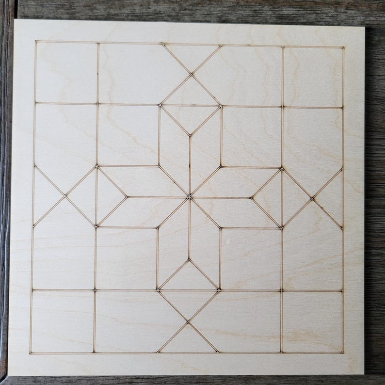 Wooden Barn Quilt Squares, Mosaic Squares, Coloring Squares, DIY ...