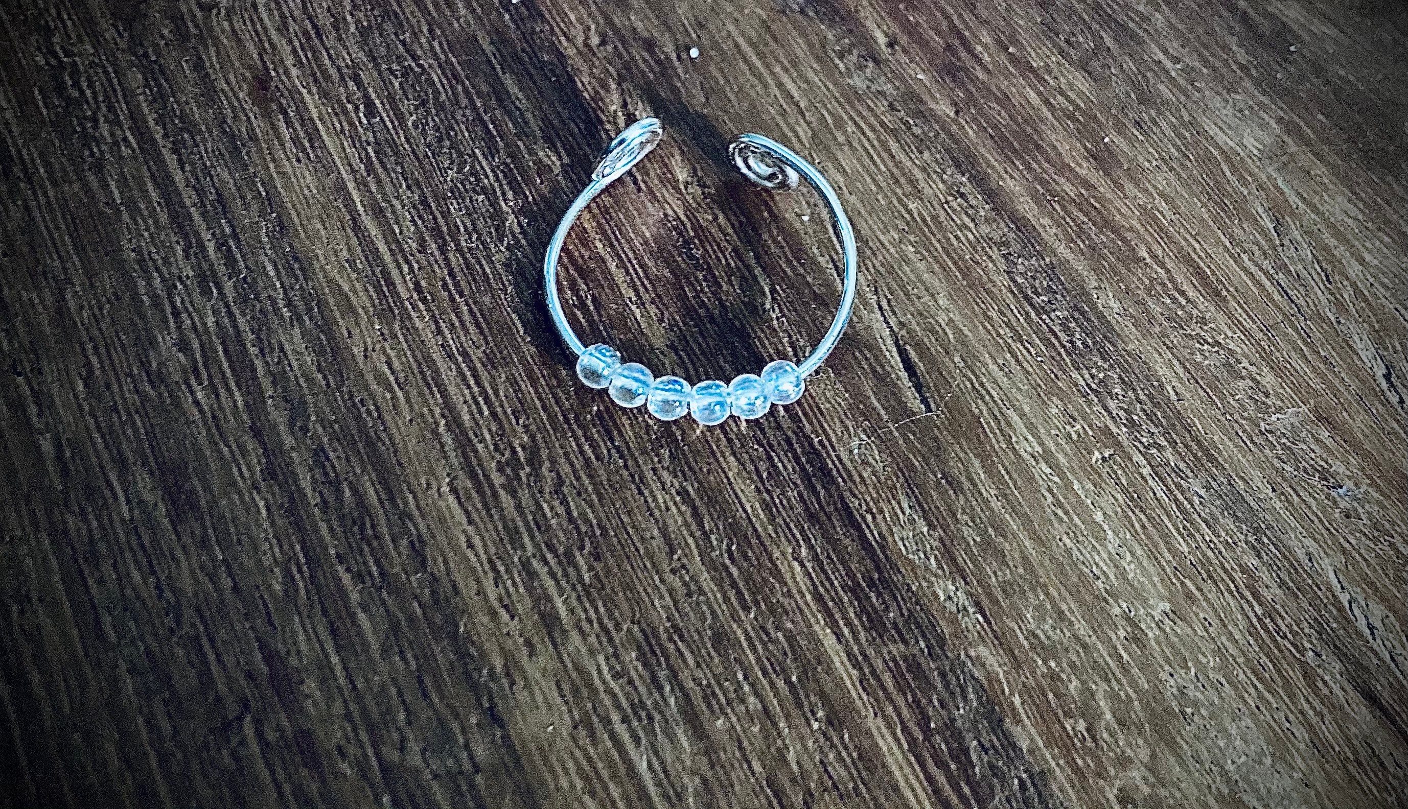 Skin picking anxiety ring worry ring stackable spinner | Etsy