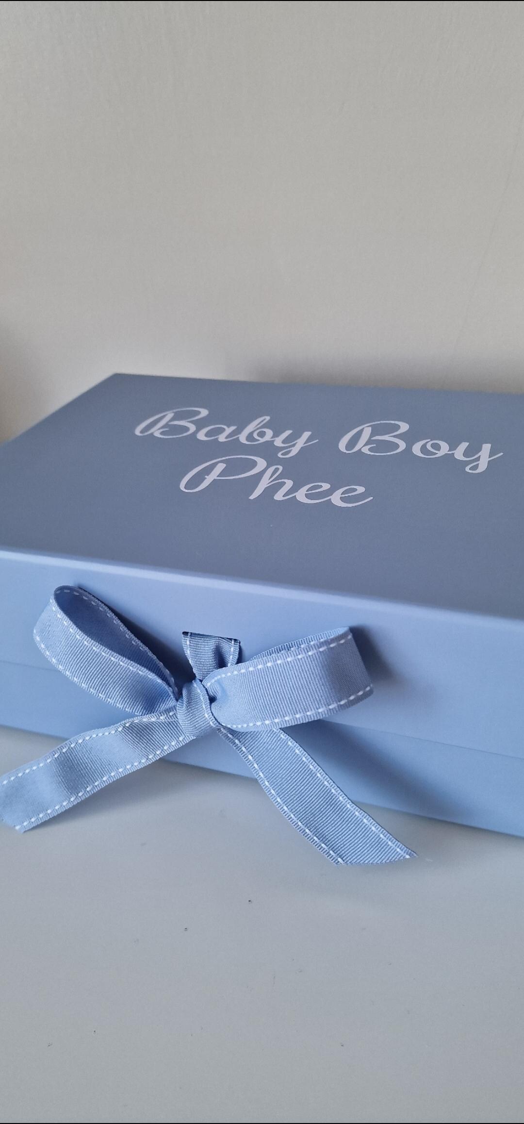 Baby Blue Box, Black Box, Rose Gold Box, White Box. Personalised Luxury ...