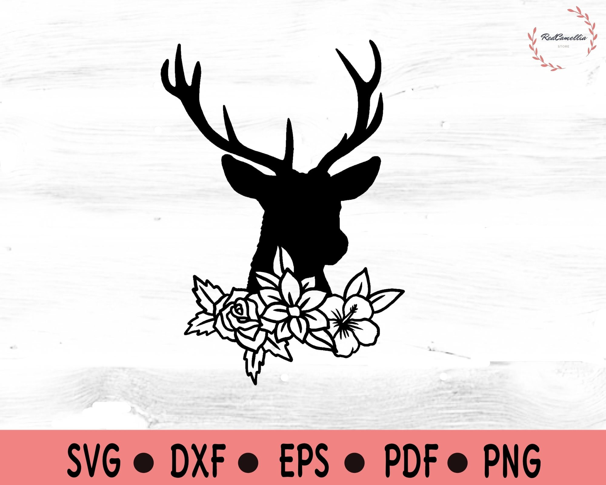 Reh svg Hirsch mit Blumen svg Hirsch Blumen Svg Hirsch Kopf - Etsy Schweiz
