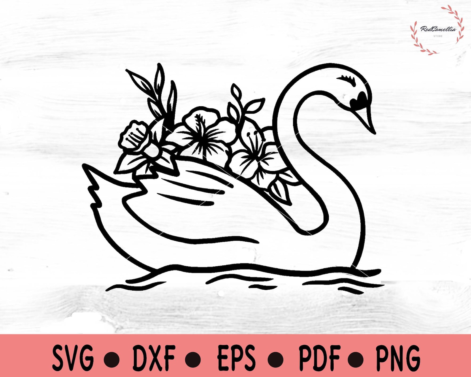 Swan Flower Bouquet, Swan Flowers Svg, Swan Svg File, Swan Cricut Files ...