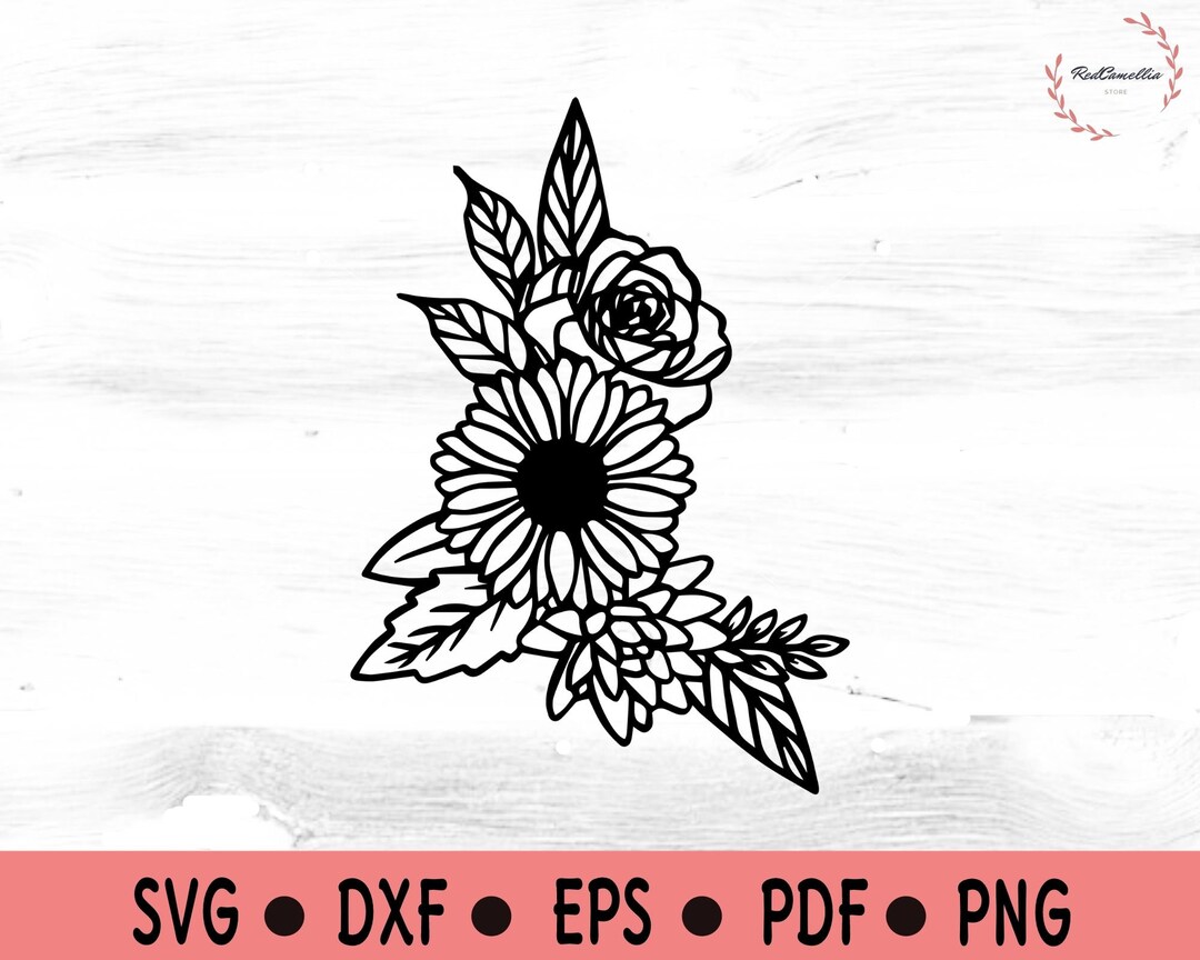Flower Arrangement SVG, Floral Swag Svg, Flowers SVG, Floral Wreath Svg ...