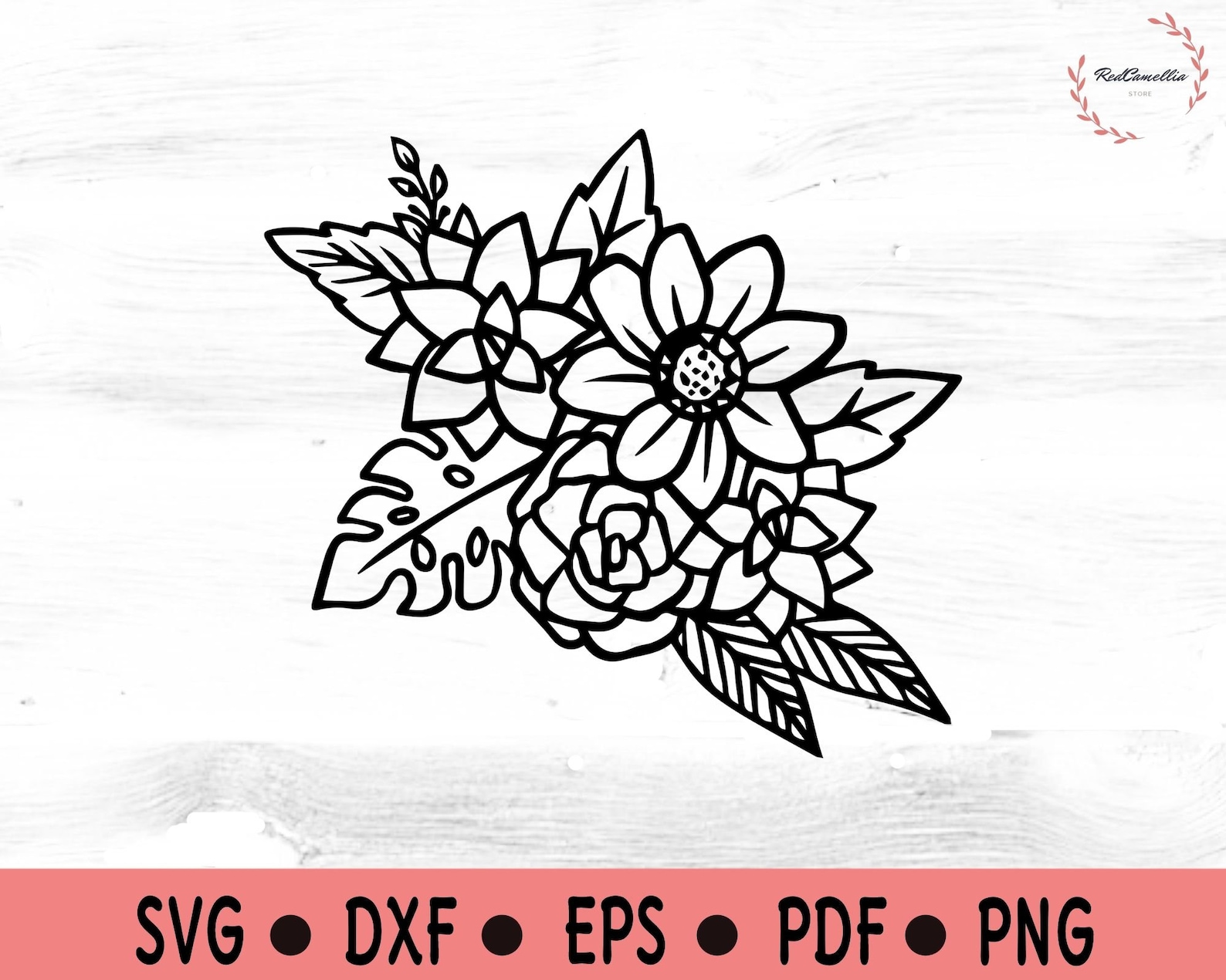 Flowers SVG, Floral Wreath Svg, Flowers Cut File, Flower Border Svg ...
