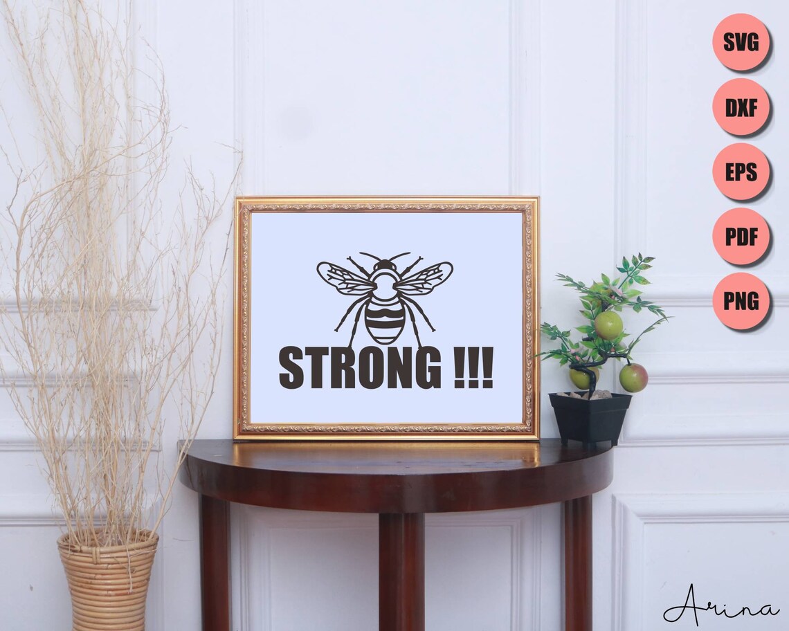 Bee Strong SVG Be Strong svg fichier Funny svg Bee svg - Etsy France