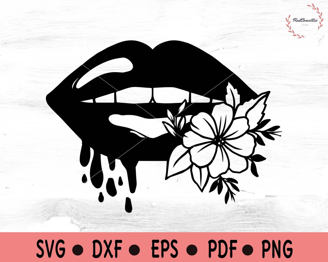 Dripping Lips Svg File, Lips SVG, Drip Lip SVG, Lips Mouth Dripping ...