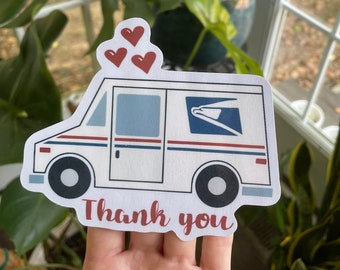 Mailbox Thank You Decal Mail Carrier Thank You Mailbox Door - Etsy