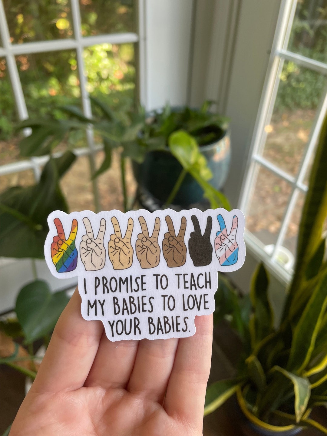 I Promise to Teach My Babies to Love Your Babies Sticker - Etsy