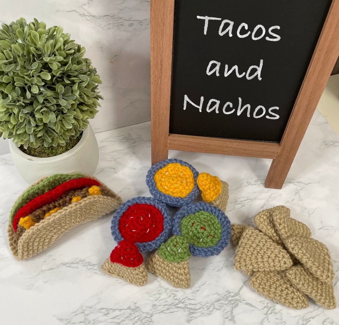 Crochet Tacos and Nachos Play Food Set - Etsy
