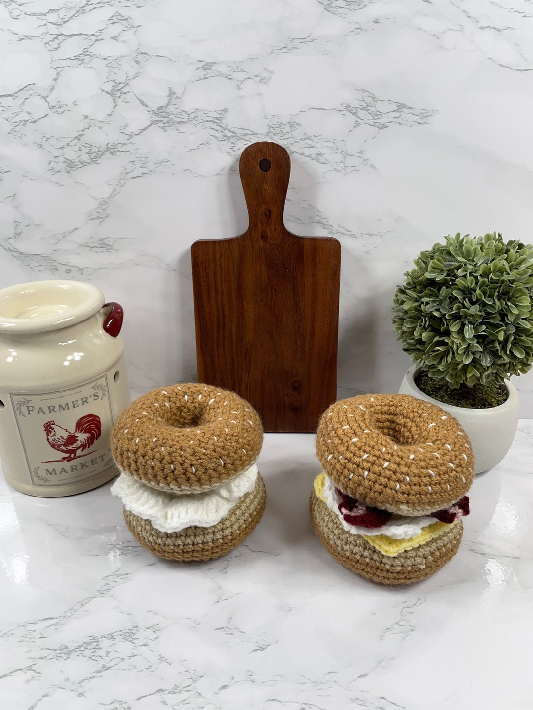 Crochet Bagel Set Kid’s Play Food Set - Etsy