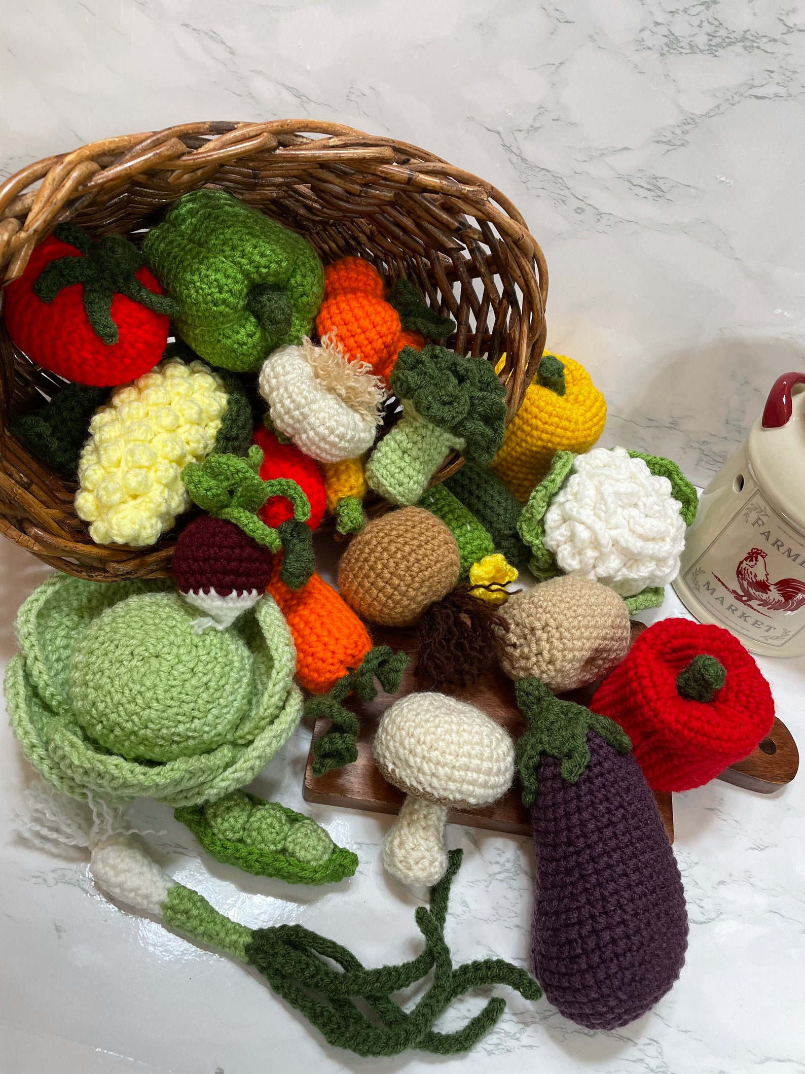 Crochet Vegetable Play Set Kids Play Food Crochet Handmade - Etsy