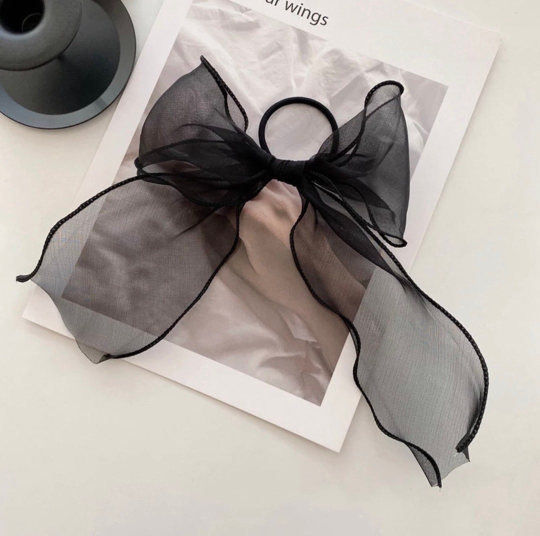Lovely Ribbon Hair Ties, Chiffon Ribbon Transparent Elastic Hair Ties ...