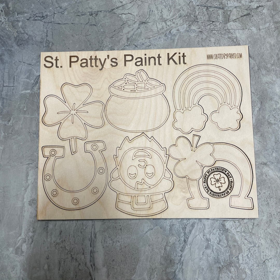 St Patty's Day DIY Paint Kit Laser Cut File - Etsy