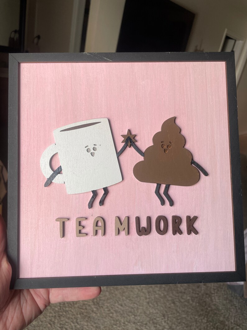 Coffee Poop Teamwork Laser Cut File - Etsy