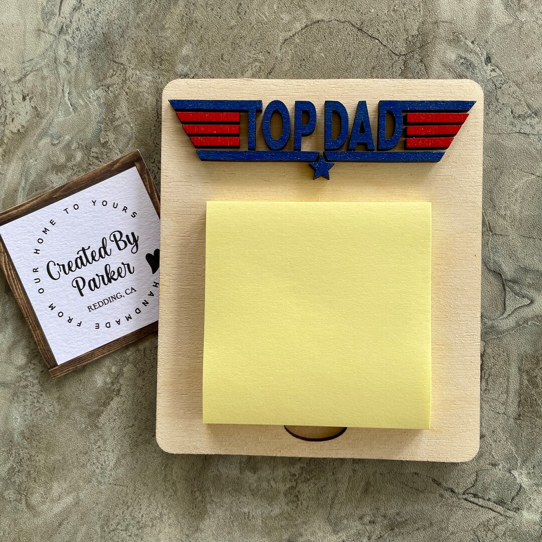 Top Dad Note Holder Laser Cut File - Etsy