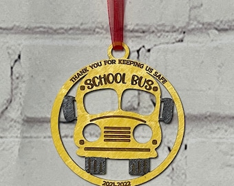 School Bus Ornament Laser File - Etsy
