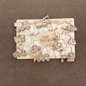 Construction Puzzle Laser Cut File - Etsy UK