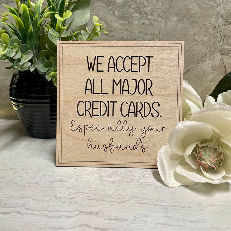 We Accept Credit Card Sign - Etsy
