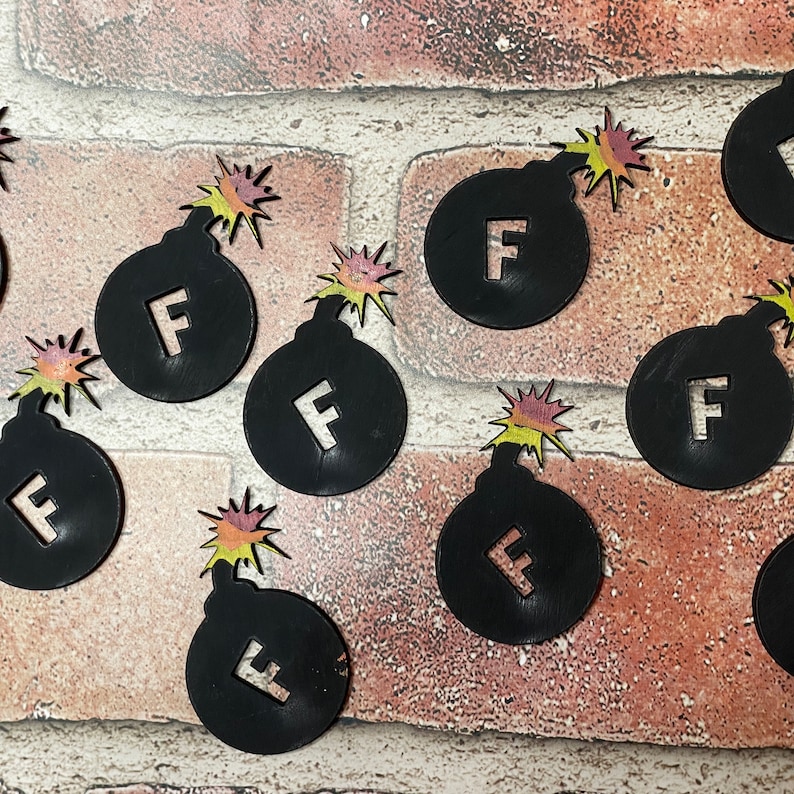 F Bomb Laser Cut File - Etsy
