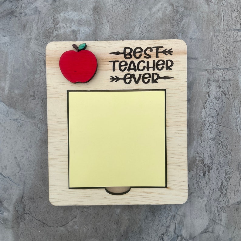 Teacher Post It Note Holder Laser Cut File - Etsy