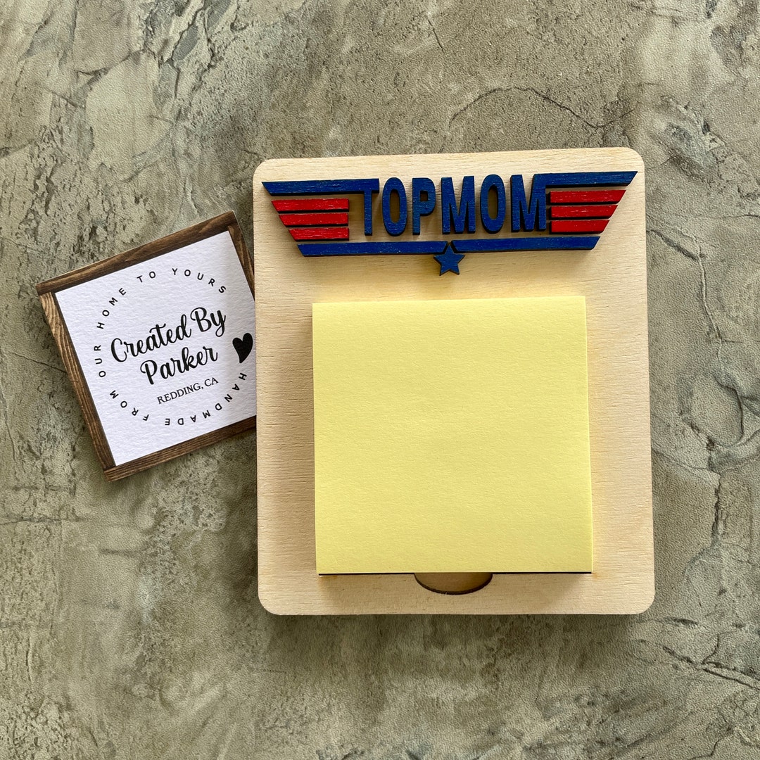 Top Mom Note Holder Laser Cut File - Etsy